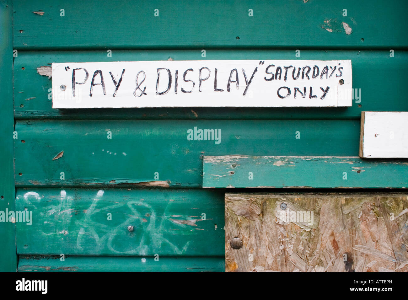 Pay and Display sign in a car park Stock Photo - Alamy