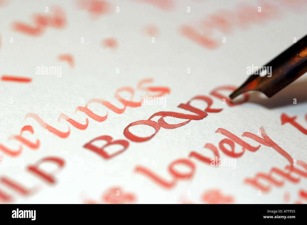 Old script calligraphy hi-res stock photography and images - Alamy