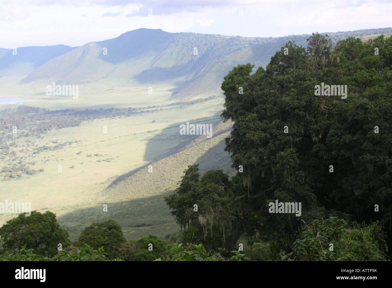 Africa tanzania ngorongoro crater a view of the geological formation ...
