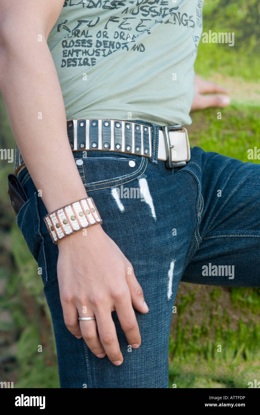 Mid section view of a man standing Stock Photo - Alamy