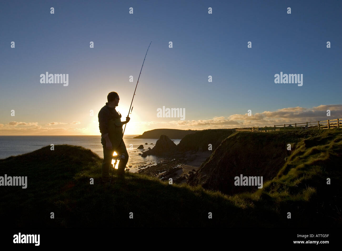 The solitude of fishing Stock Photo - Alamy