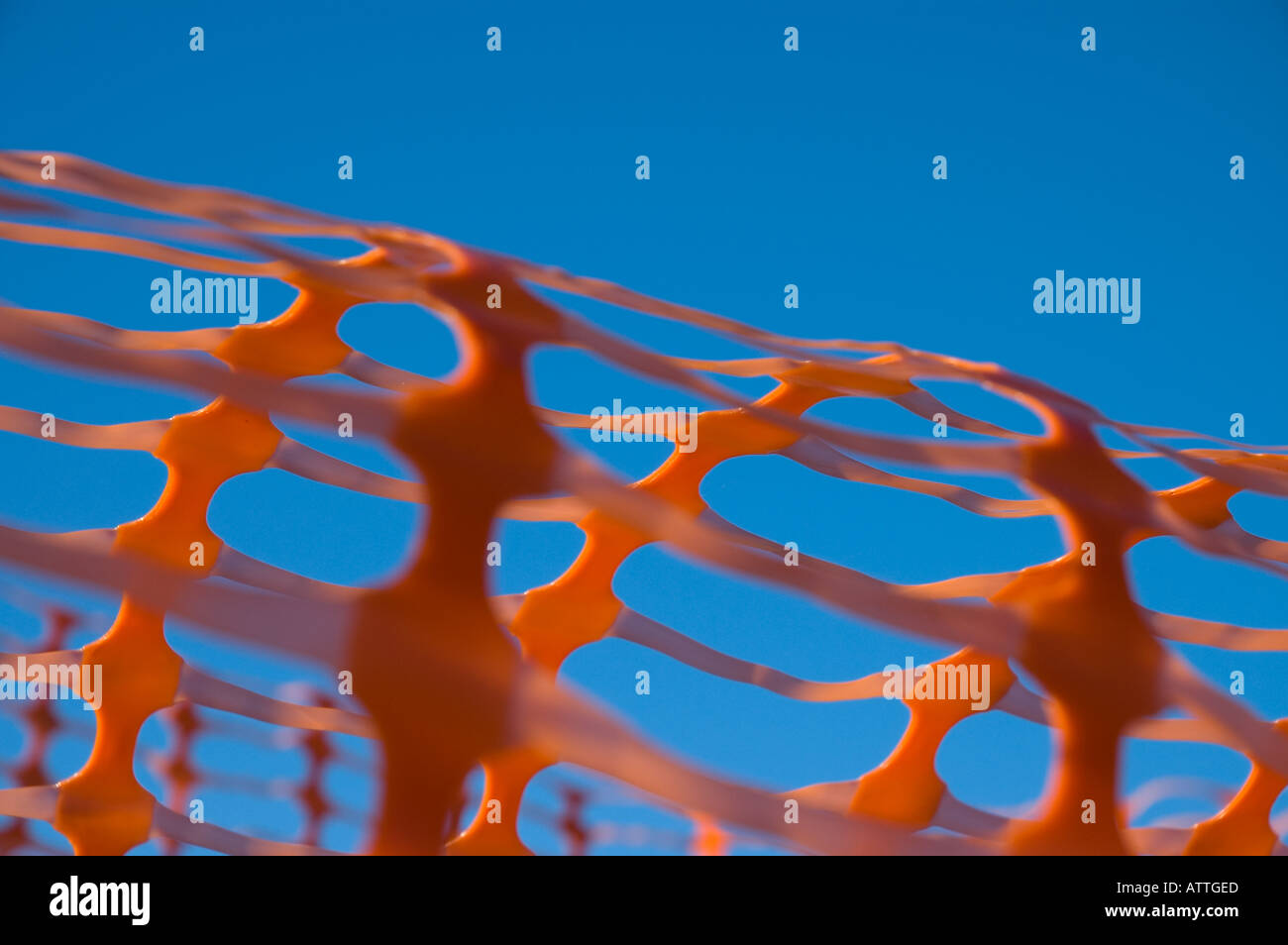 Orange Plastic Fencing Stock Photo - Alamy