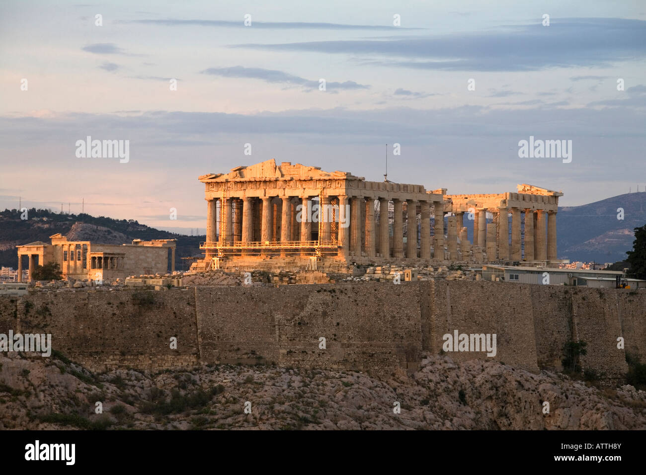 Overview World Heritage UNESCO Monument Akropolis in Athens, Greece ...