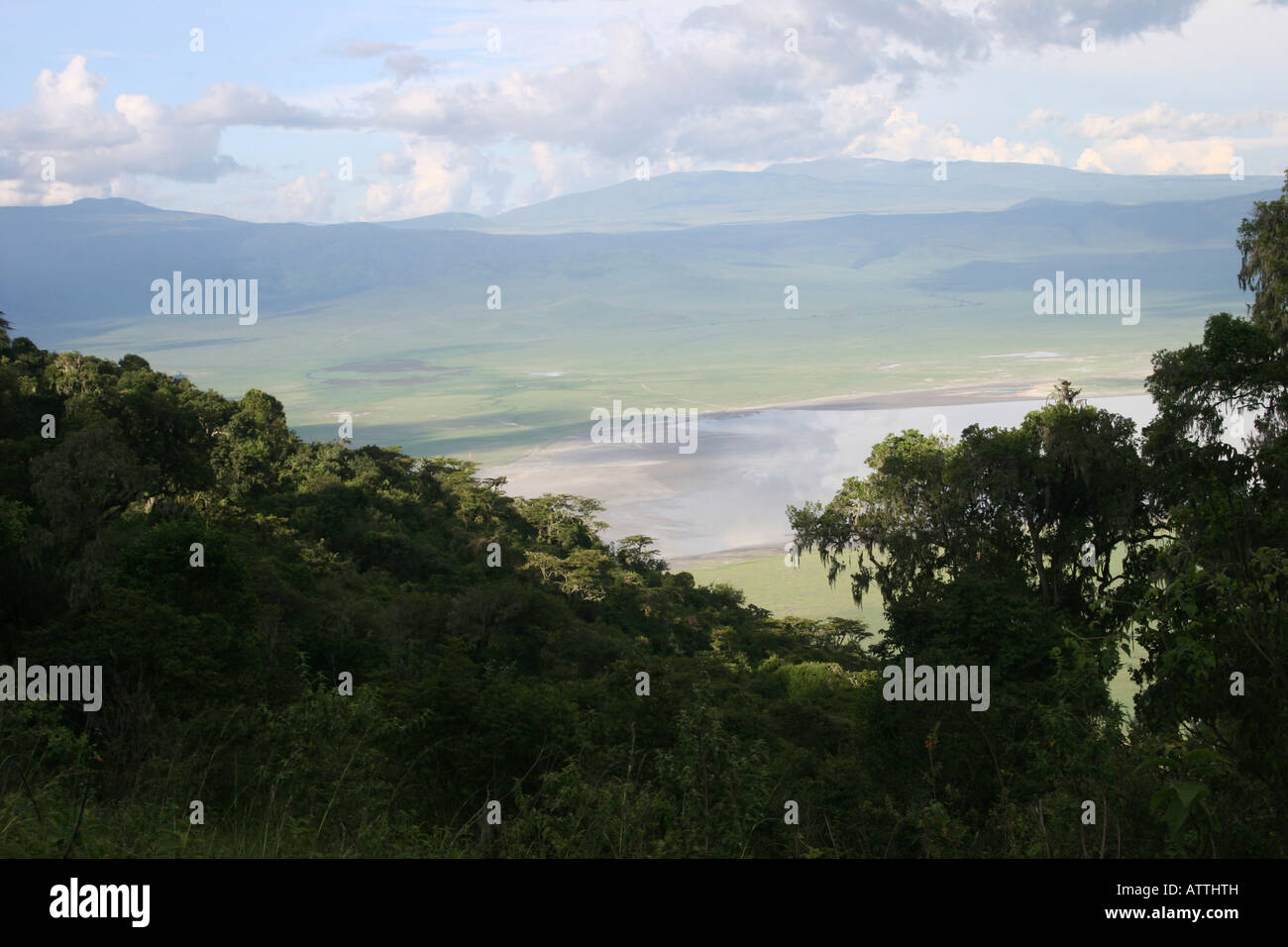 Africa tanzania ngorongoro crater a view of the geological formation ...