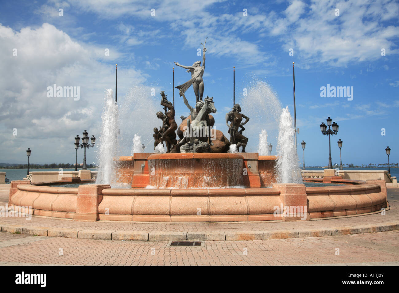 Raices Fountain Old San Juan Puerto Rico Caribbean Paseo de la Princesa ...