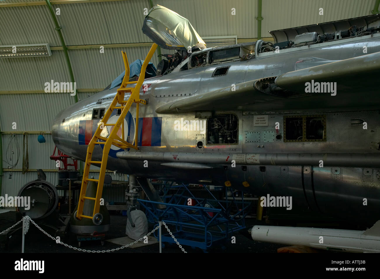 Side view of fuselage of English Electric Lightning F53 Interceptor ...