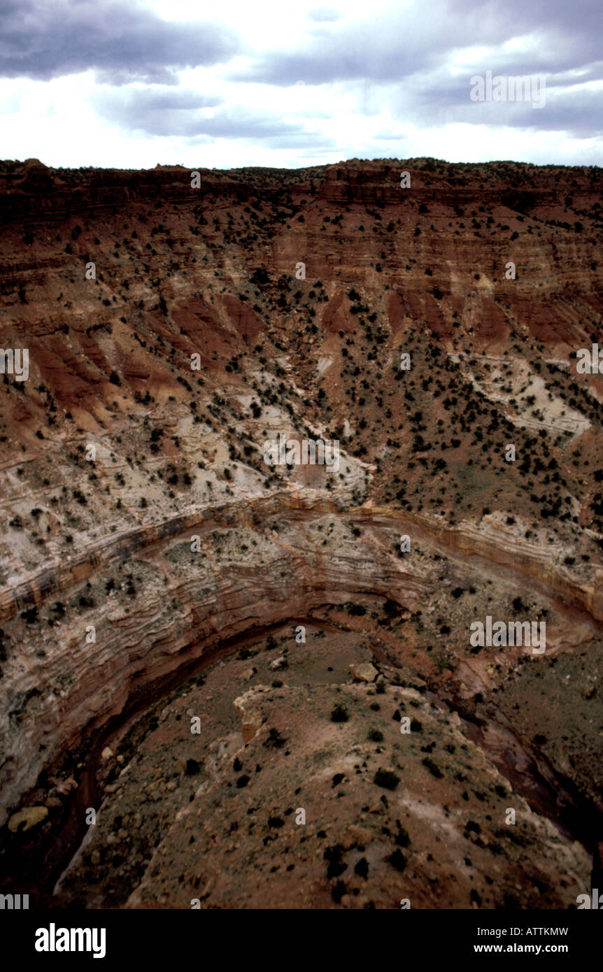 UT Utah Capitol Reef National Park Gooseneck View Sulphur Creek ...