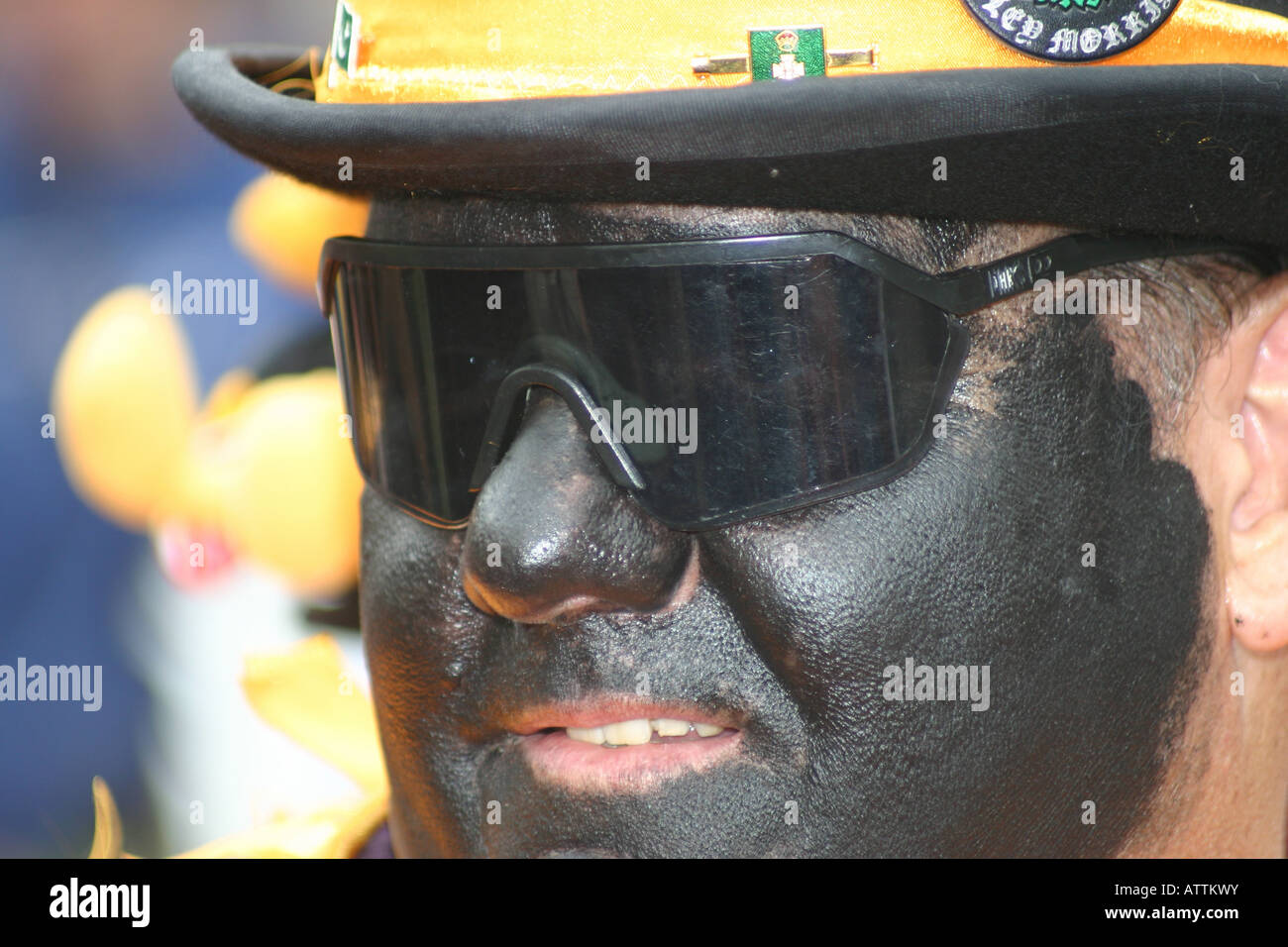 painted sweeps festival face paint morris dancer Stock Photo - Alamy
