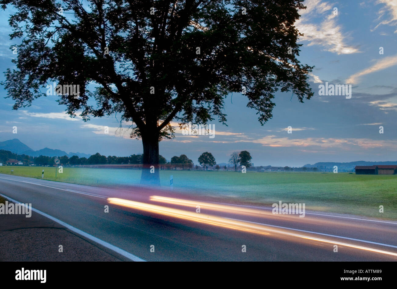 ROAD IN COUNTRYSIDE, SCHWANGAU, BAVARIA, GERMANY Stock Photo - Alamy