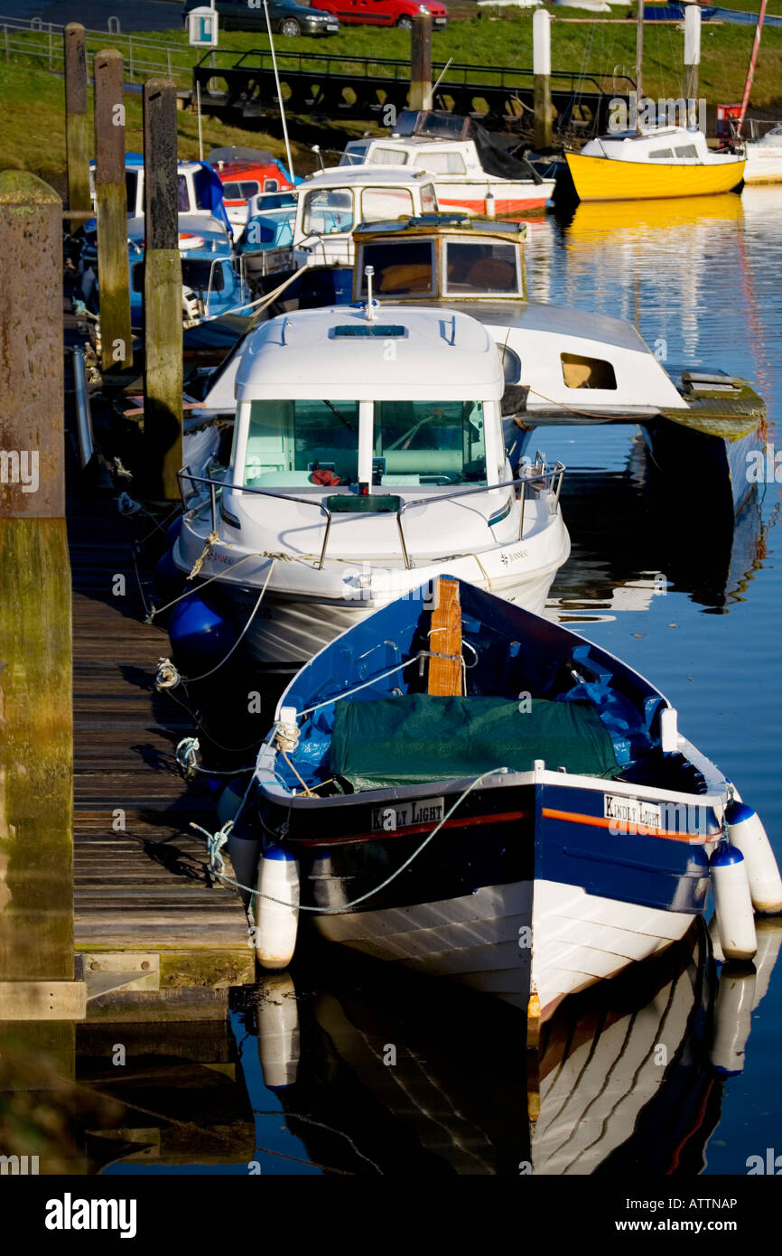 boats in whitby marina Stock Photo - Alamy