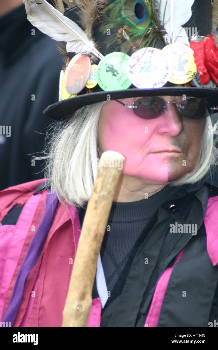 painted sweeps festival face paint morris dancer Stock Photo - Alamy