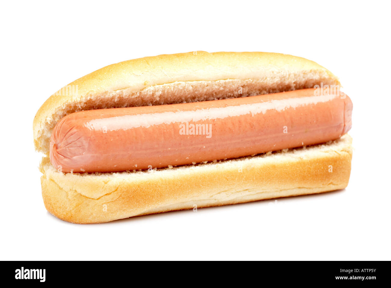A hot dog with soft shadow on white background Shallow DOF Stock Photo ...