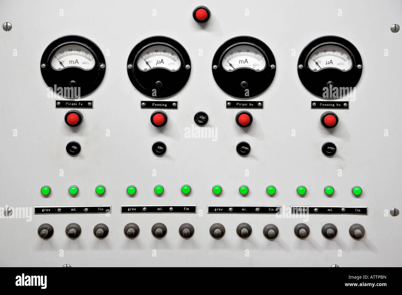 Old industrial console Stock Photo - Alamy