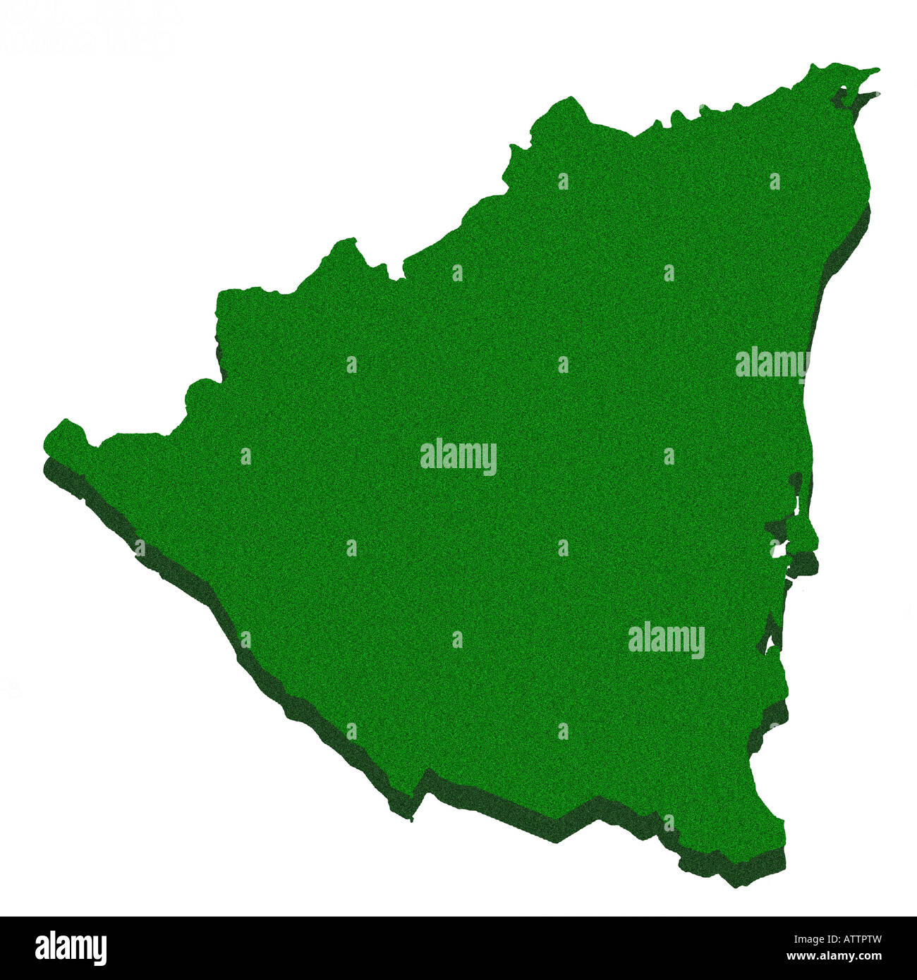 Outline map of Nicaragua Stock Photo - Alamy