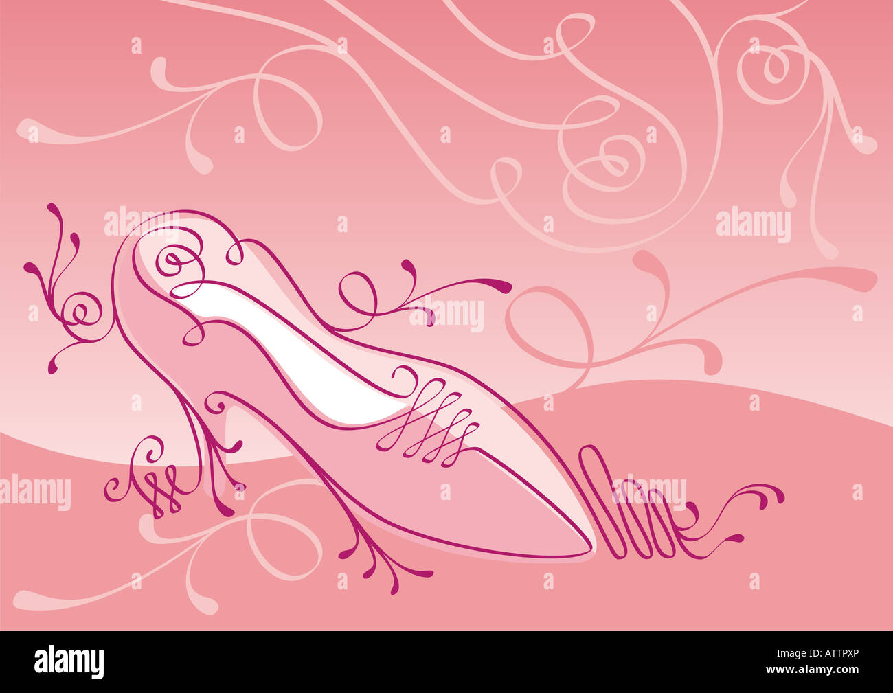 Ballet shoe illustration hi-res stock photography and images - Alamy