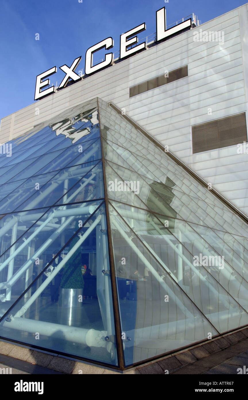 The Excel Exhibition Centre in the Docklands area of East London UK ...