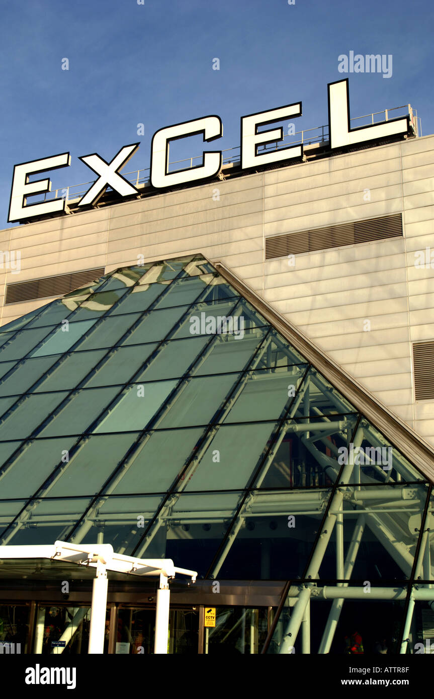 The Excel Exhibition Centre in the Docklands area of East London UK ...