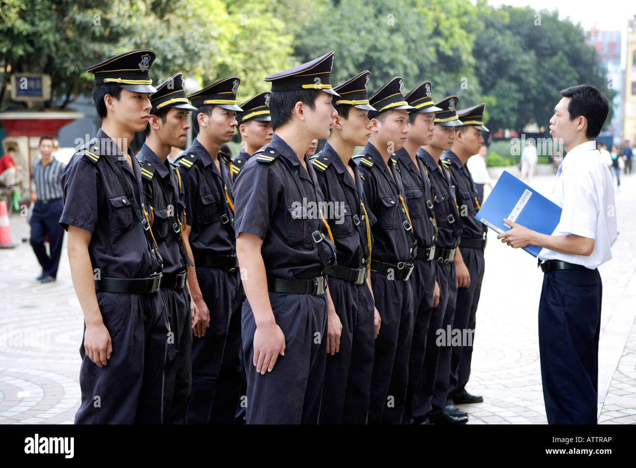 Shopping Centre Security Guards Guangzhou Guangdong Canton China Stock ...