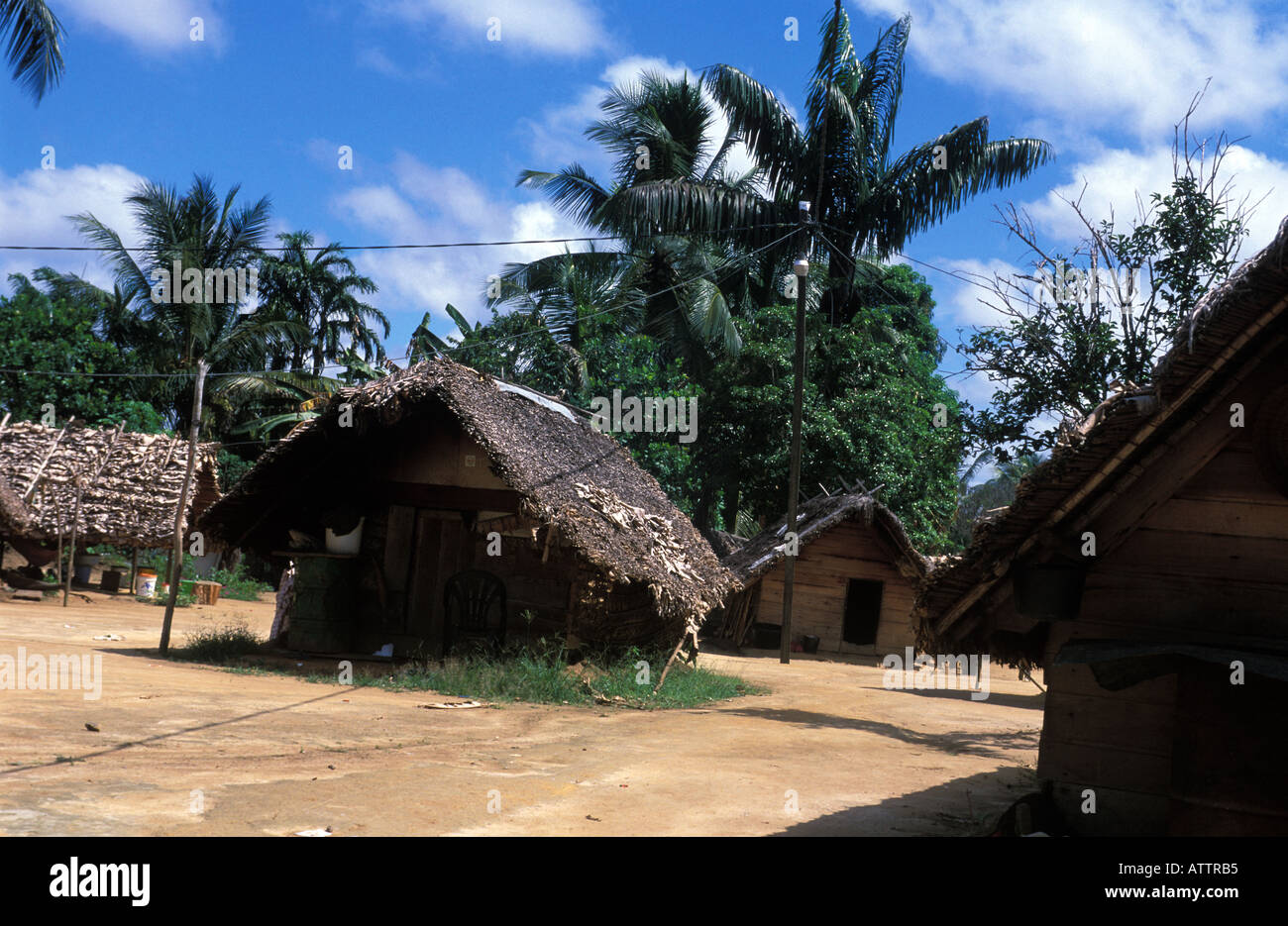 Kumalu a Saramaccan village Stock Photo - Alamy