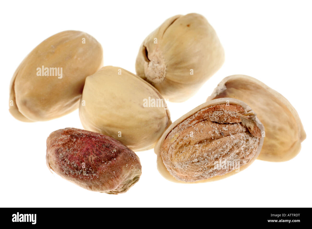 Pistachio nut group isolated on white background Stock Photo - Alamy