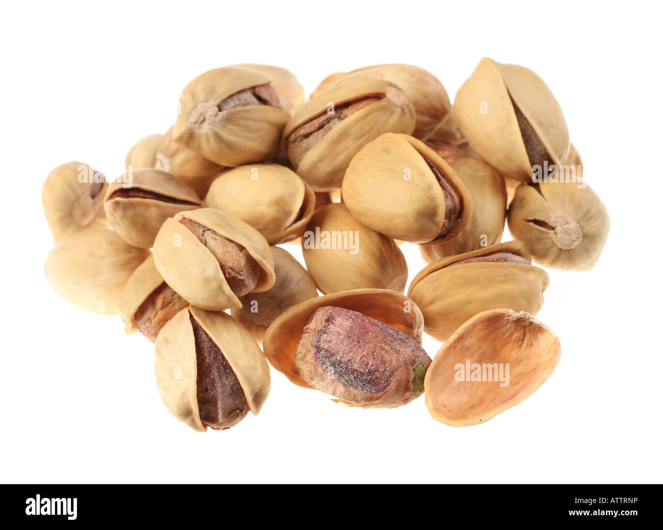 Pistachio nut group isolated on white background Stock Photo - Alamy
