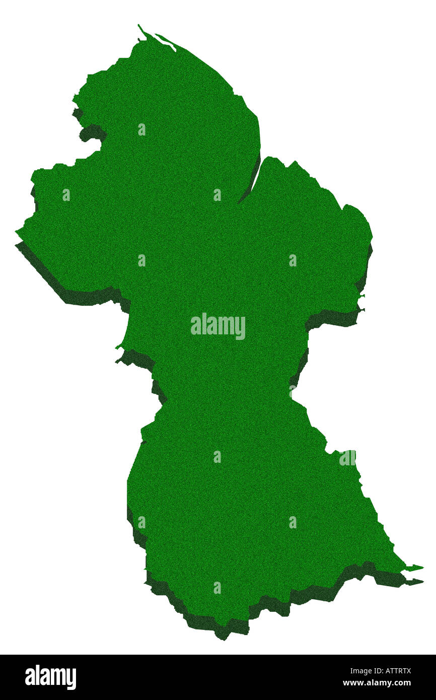 Guyana map hi-res stock photography and images - Alamy
