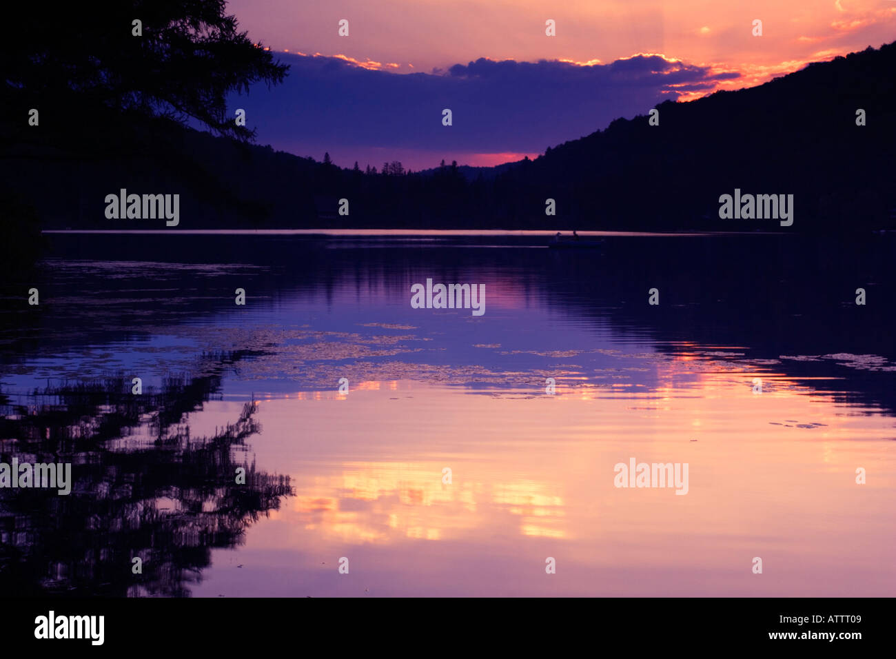 sunset on lac Renaud Stock Photo - Alamy