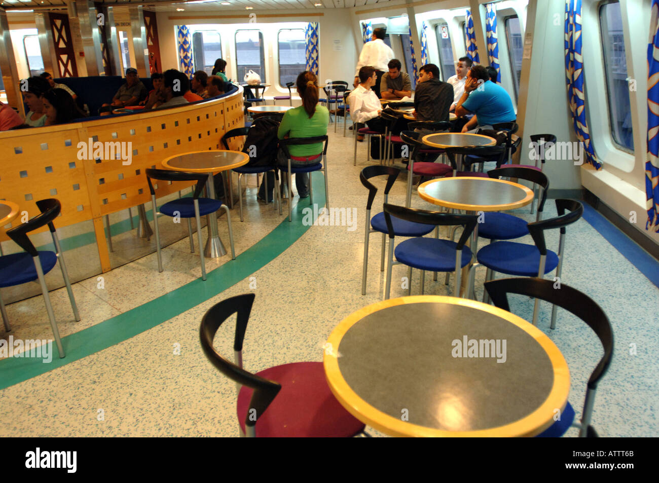 Gozo car and passenger ferry cafe The Island of Malta Stock Photo - Alamy