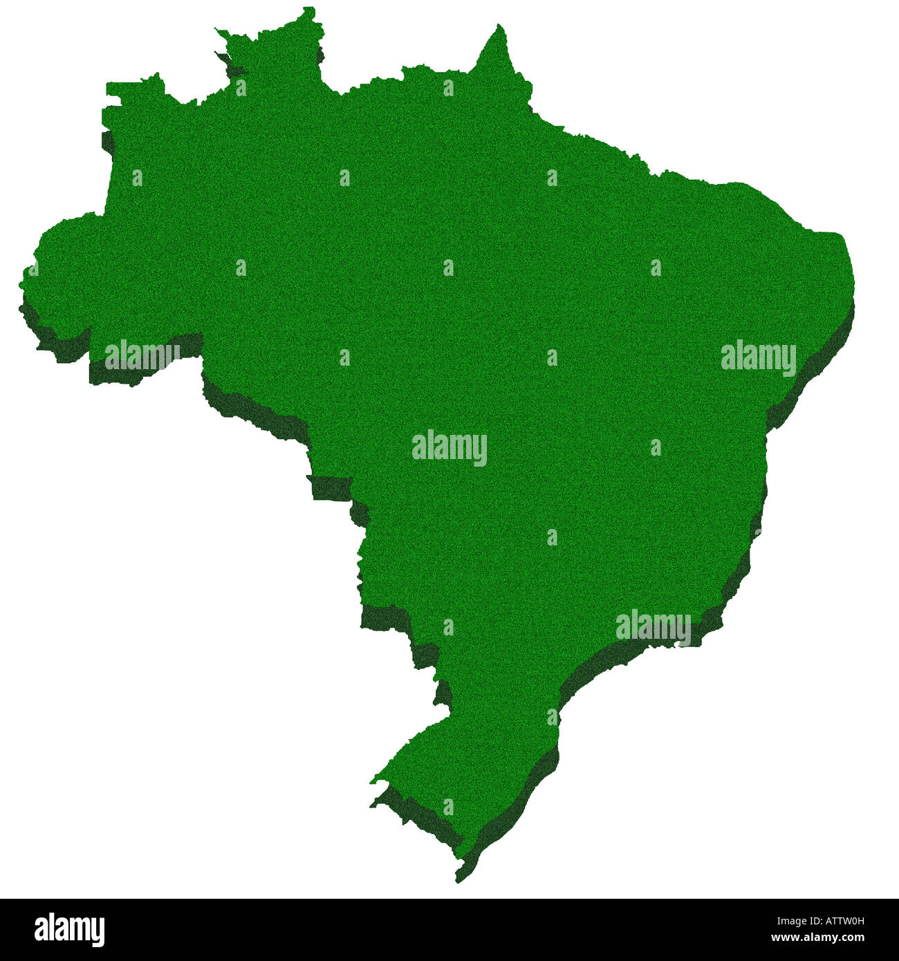 Outline map of Brazil Stock Photo - Alamy
