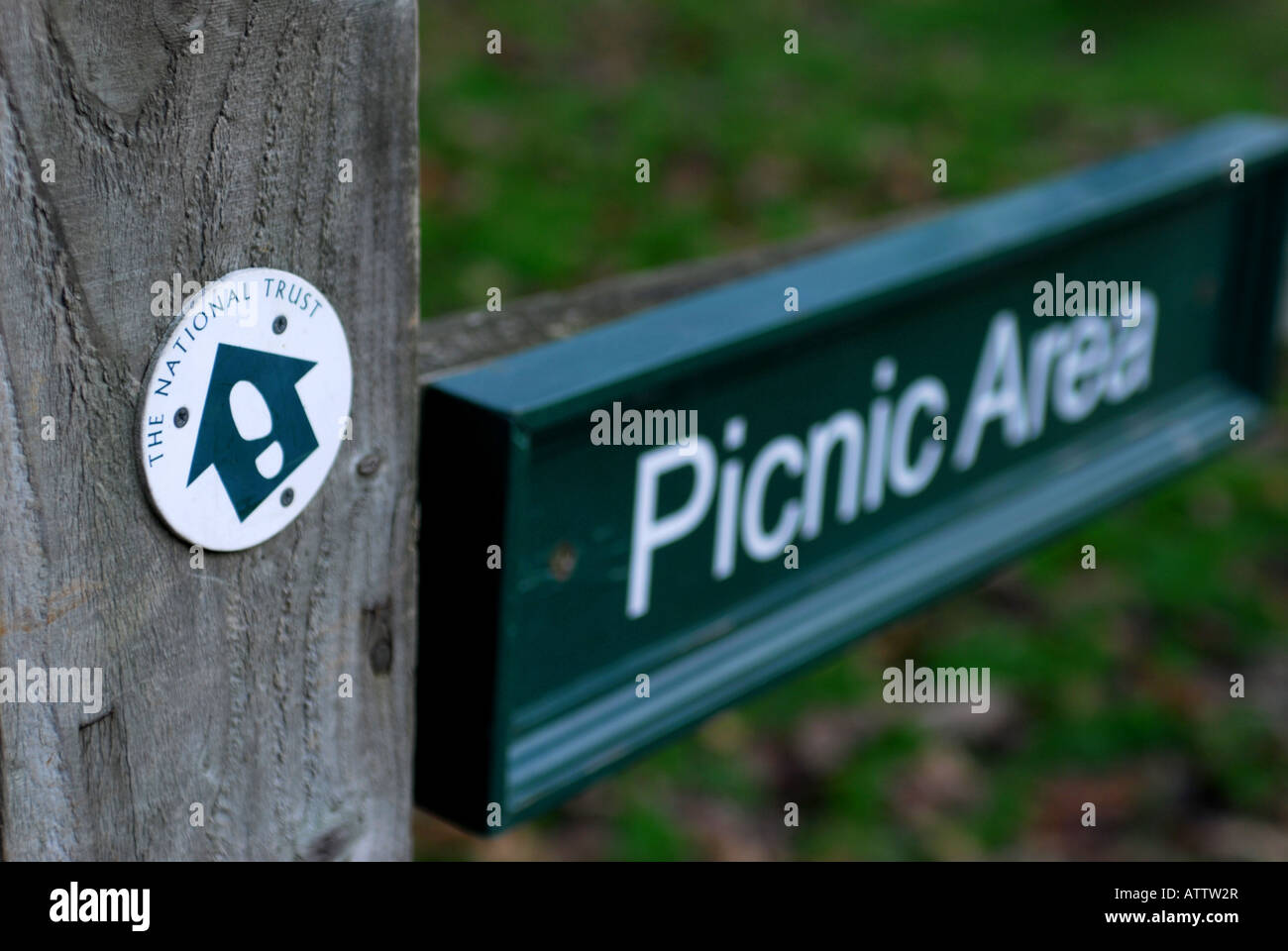generic signage for a picnic area plus waymarked walks on National ...