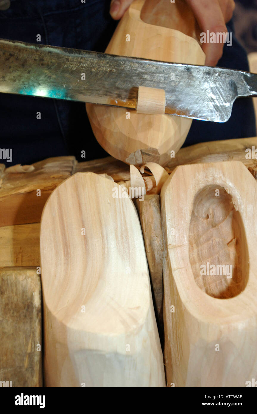 Clogs being made Stock Photo - Alamy