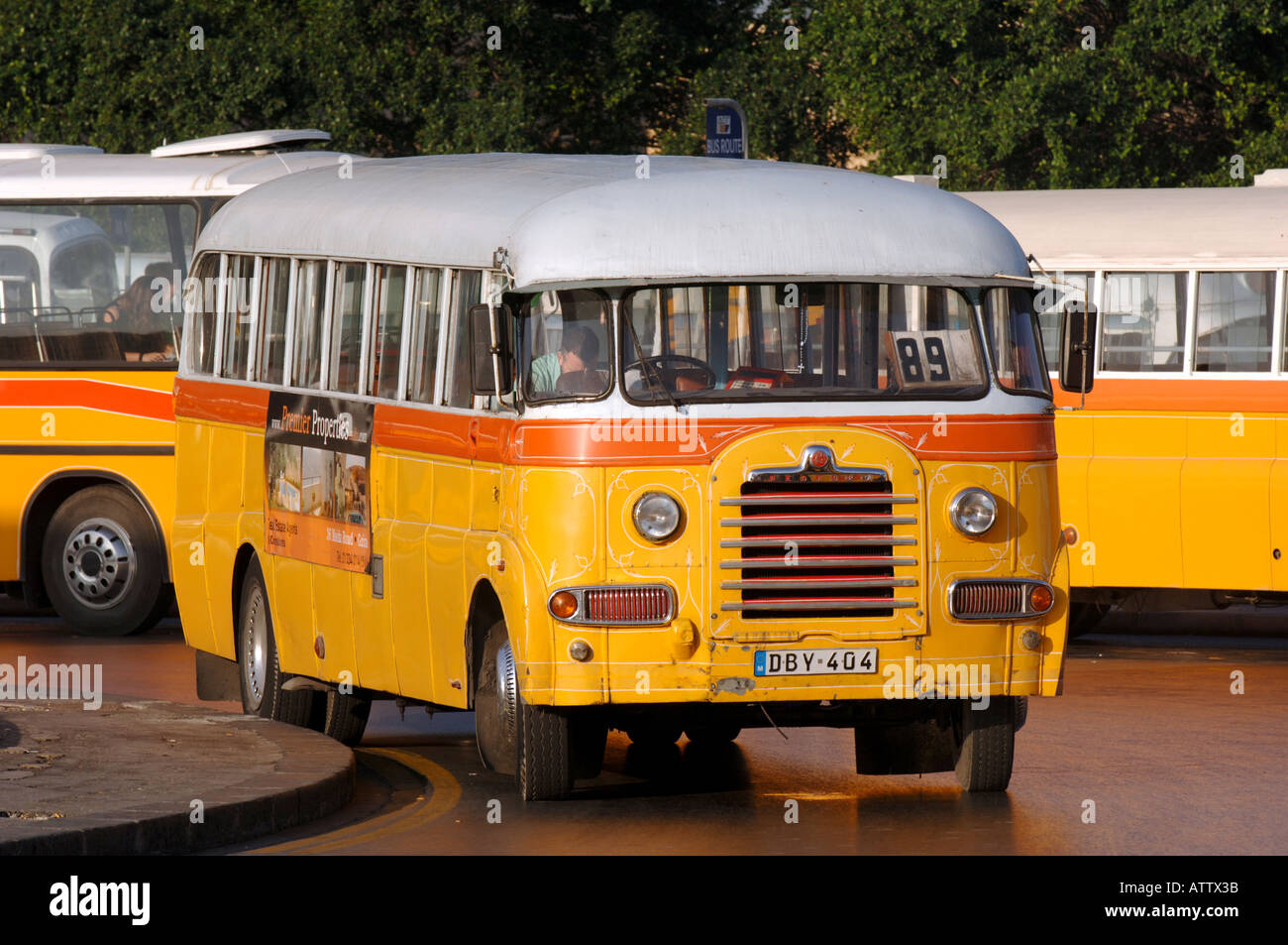 The old style buses that are the main transport The Island of Malta ...