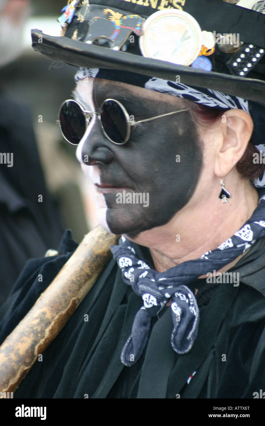 painted sweeps festival face paint morris dancer Stock Photo - Alamy