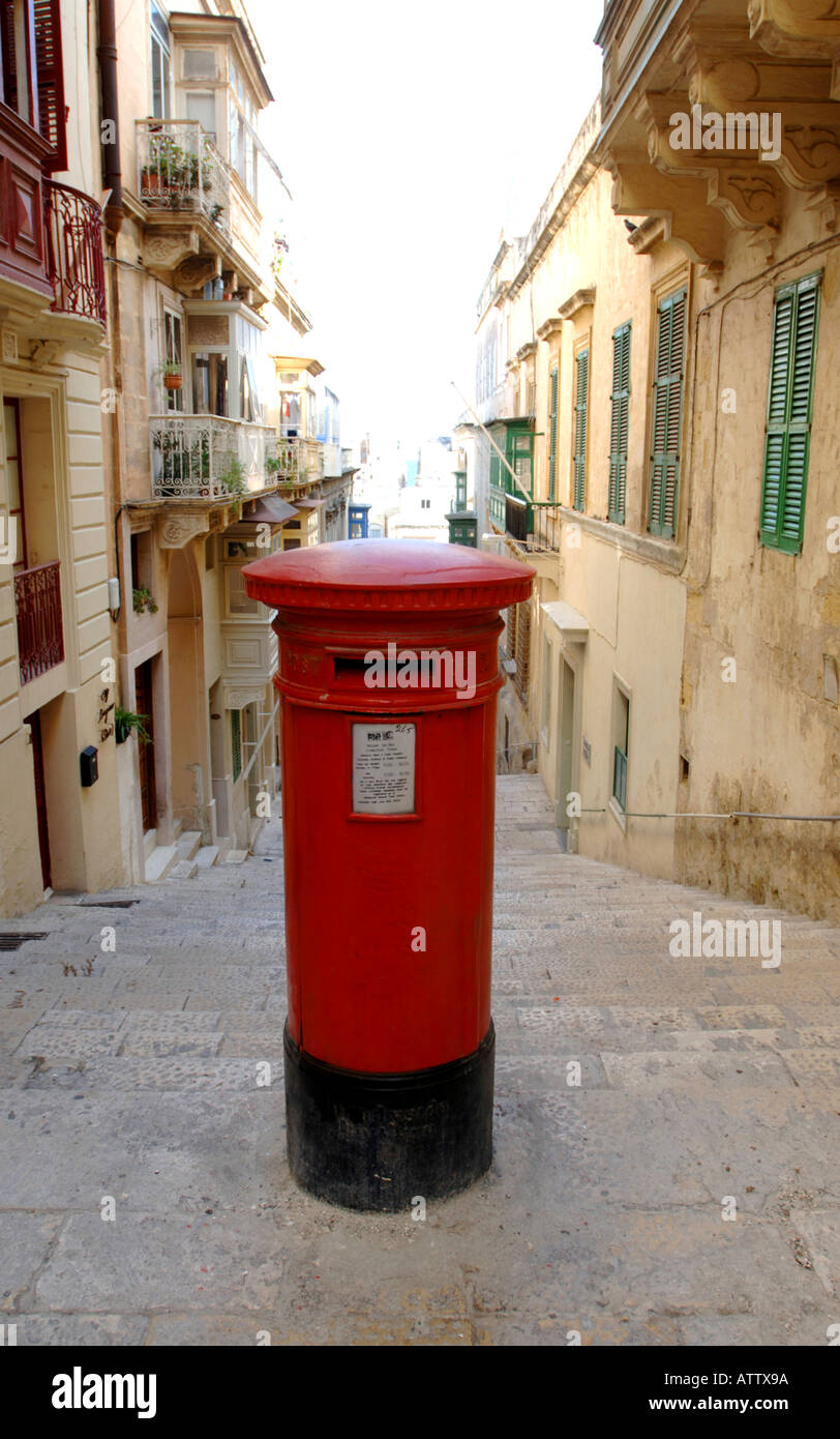 Old style British post box Valletta The Island of Malta Stock Photo - Alamy