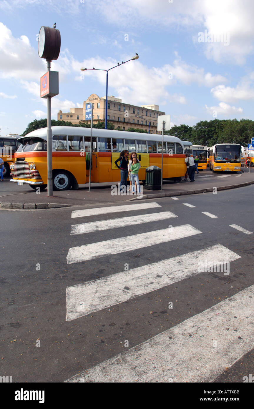 The old style buses that are the main transport The Island of Malta ...