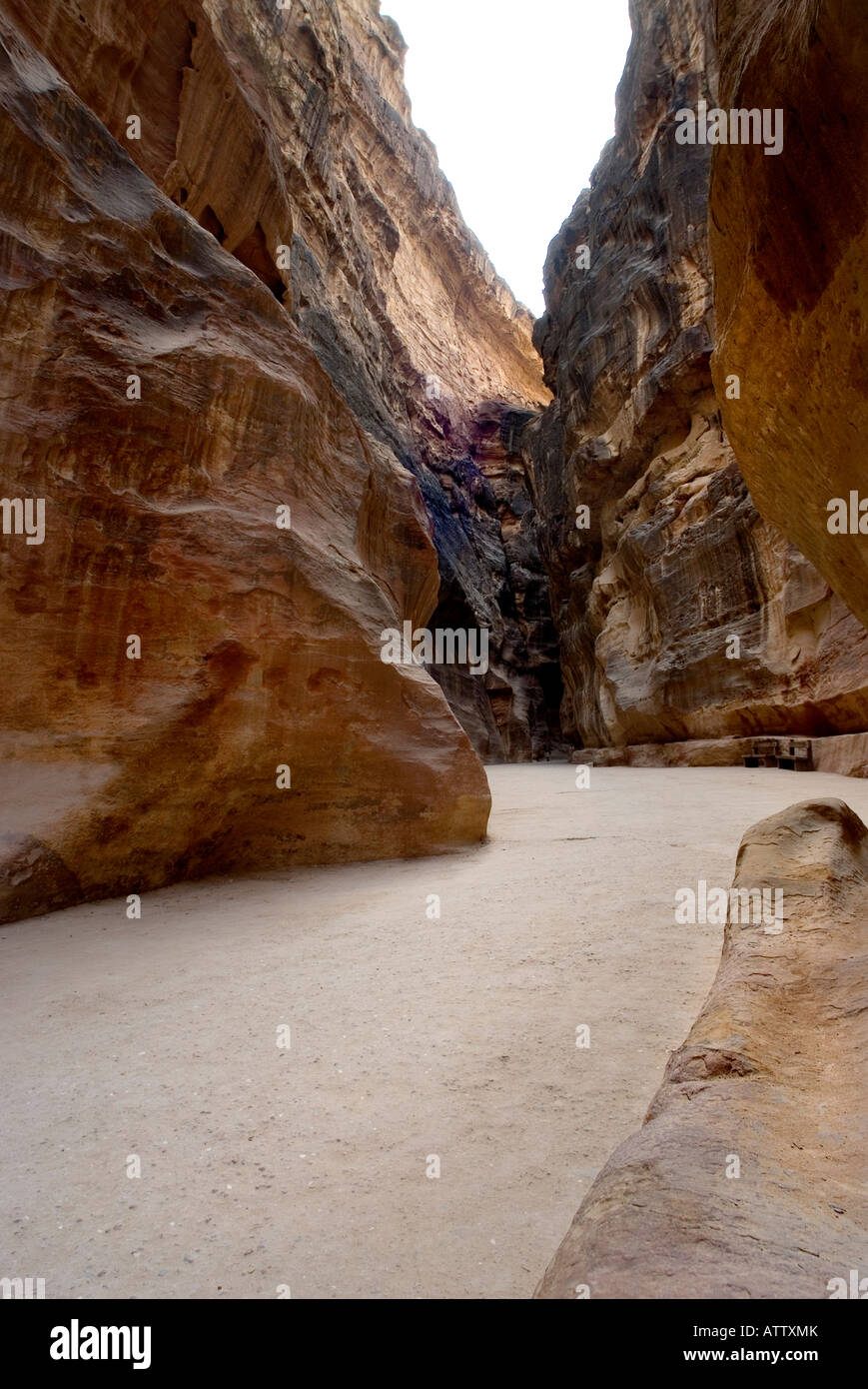 The Siq Petra Jordan Stock Photo - Alamy
