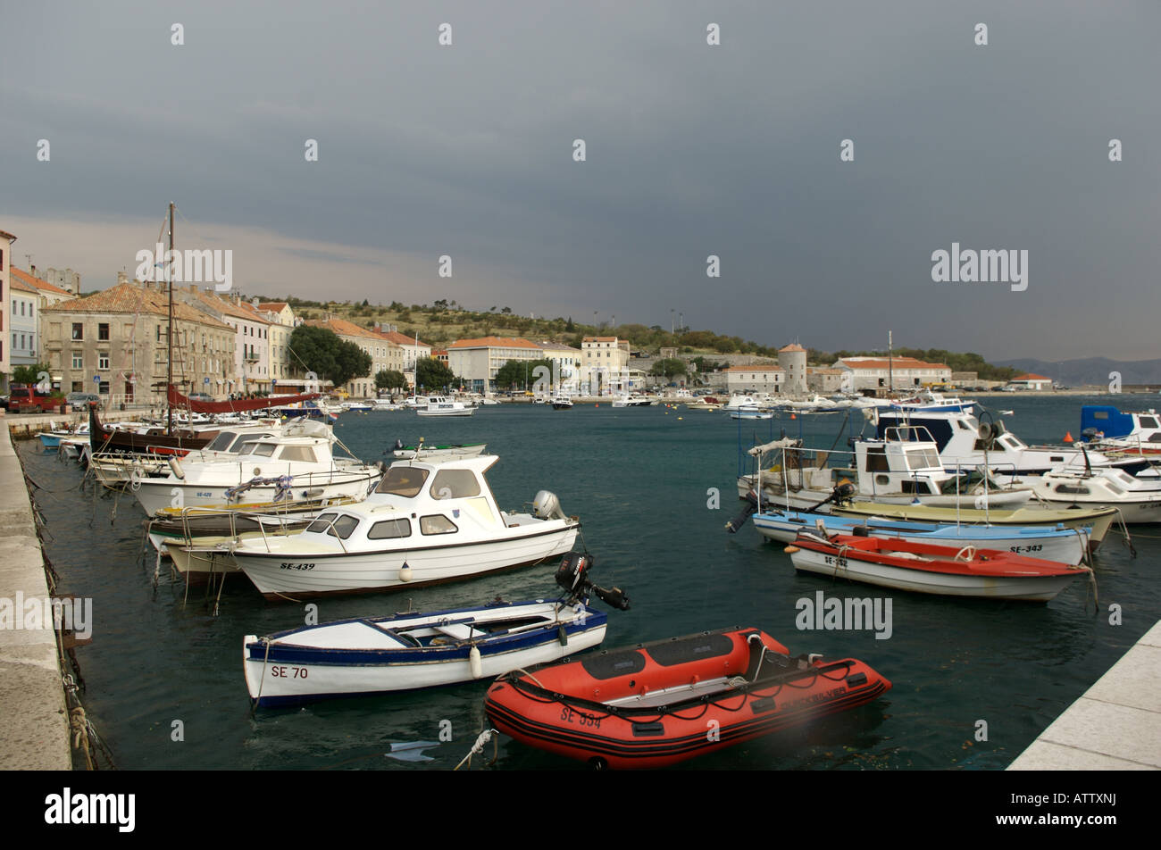 senj harbour dalmatian coast Stock Photo - Alamy