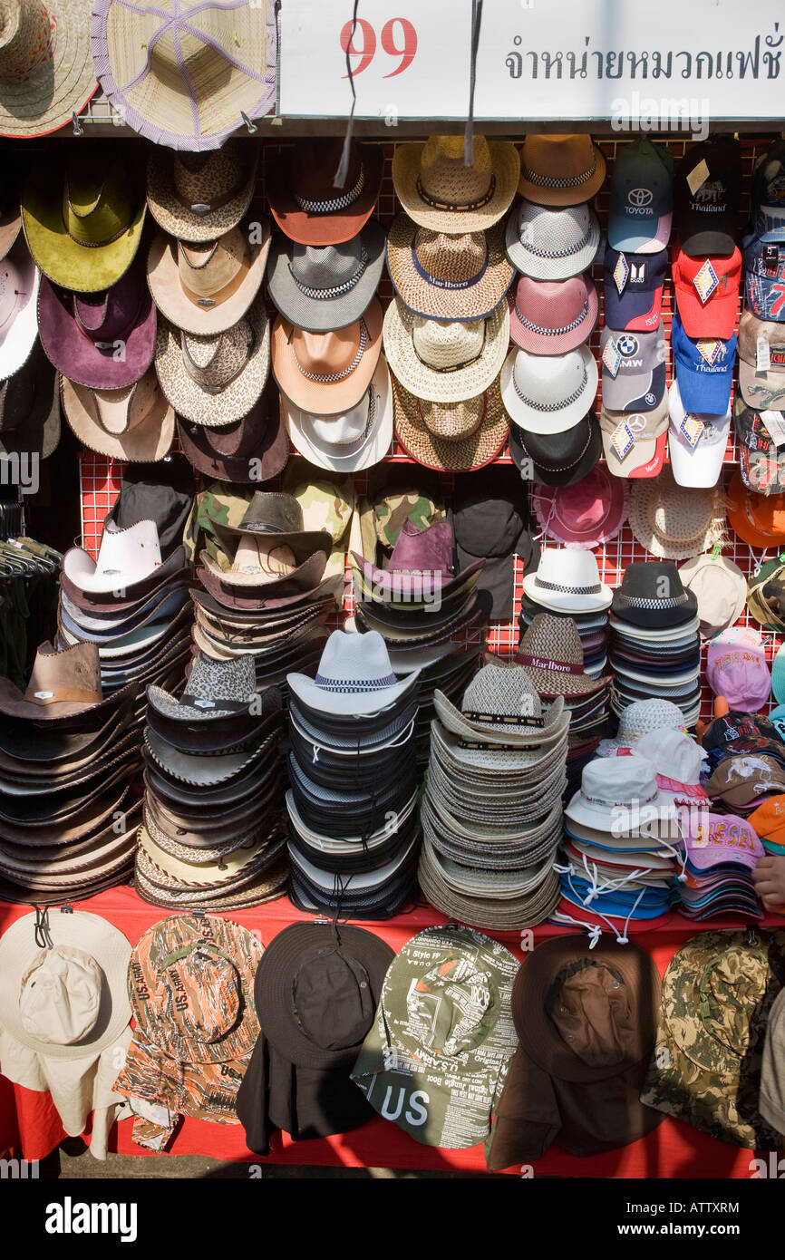 Hat Stall Chatuchak Weekend Market Bangkok Stock Photo - Alamy