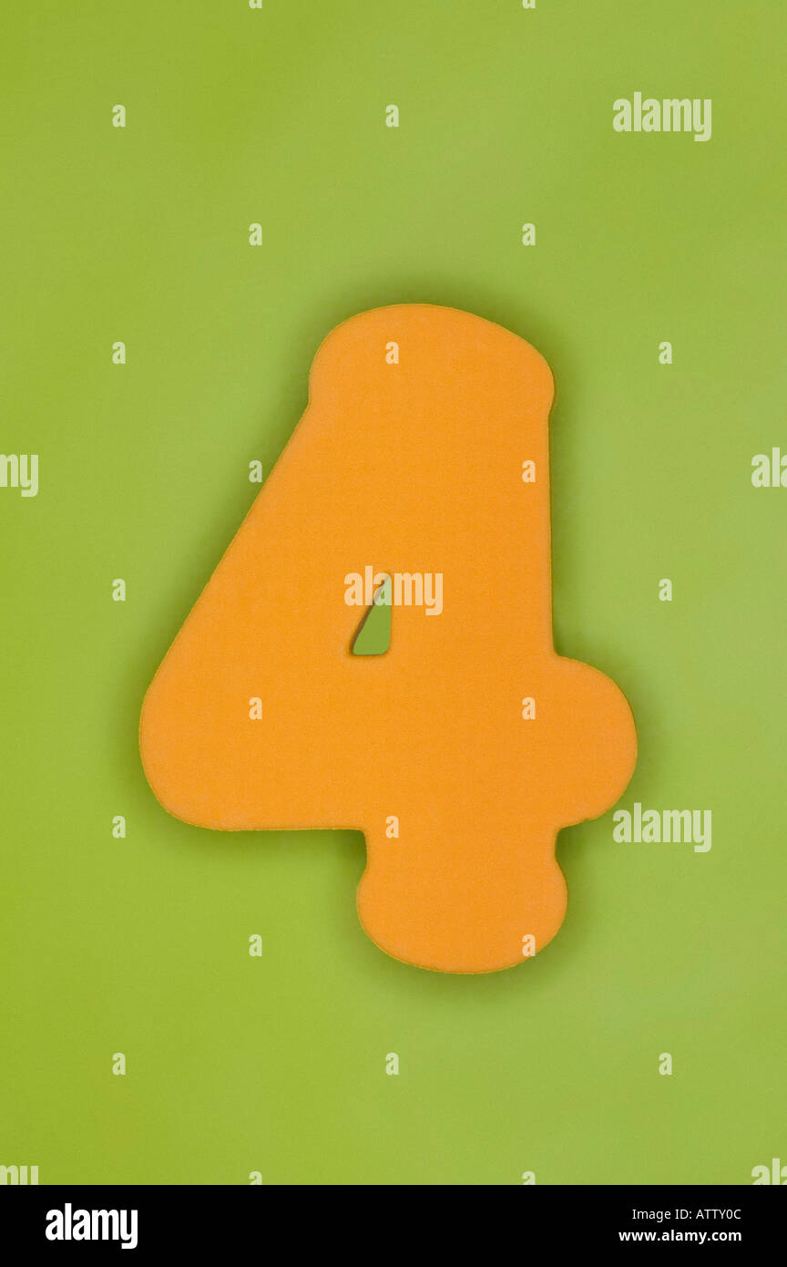 NUMBER FOUR 4 FIGURE ALPHABET Stock Photo - Alamy