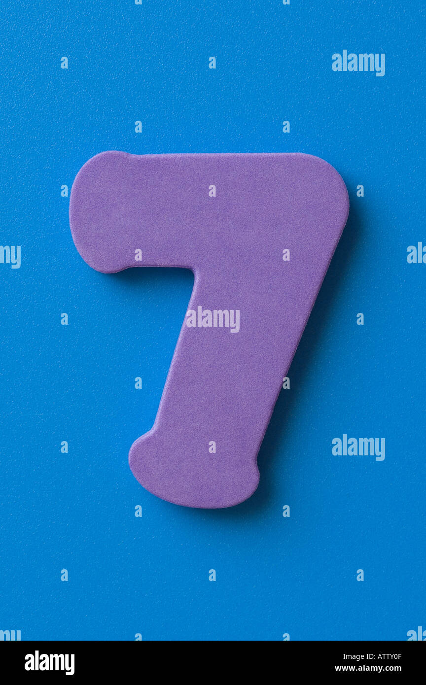NUMBER SEVEN 7 FIGURE ALPHABET Stock Photo - Alamy