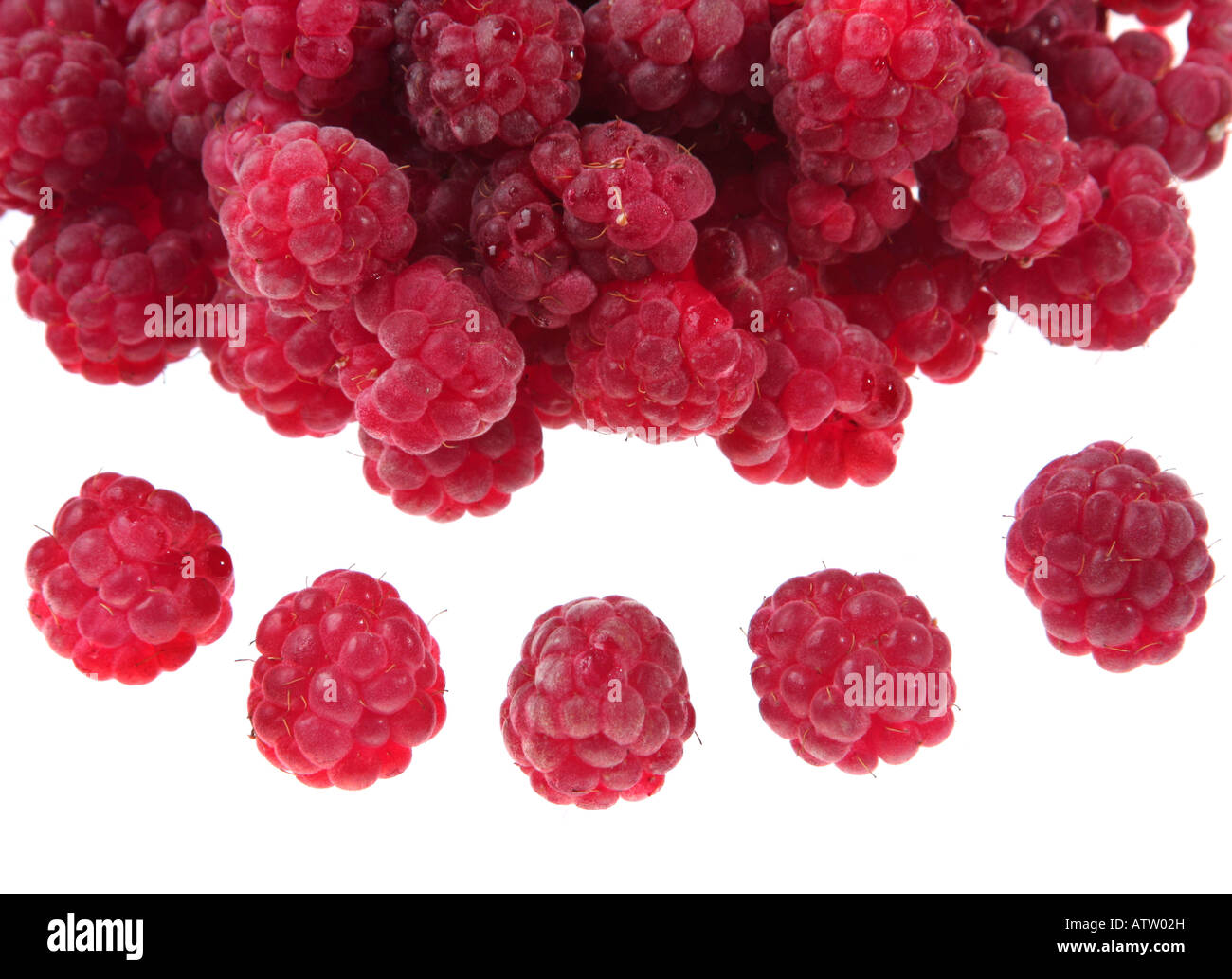 Fresh raspberry isolated on white background Stock Photo - Alamy