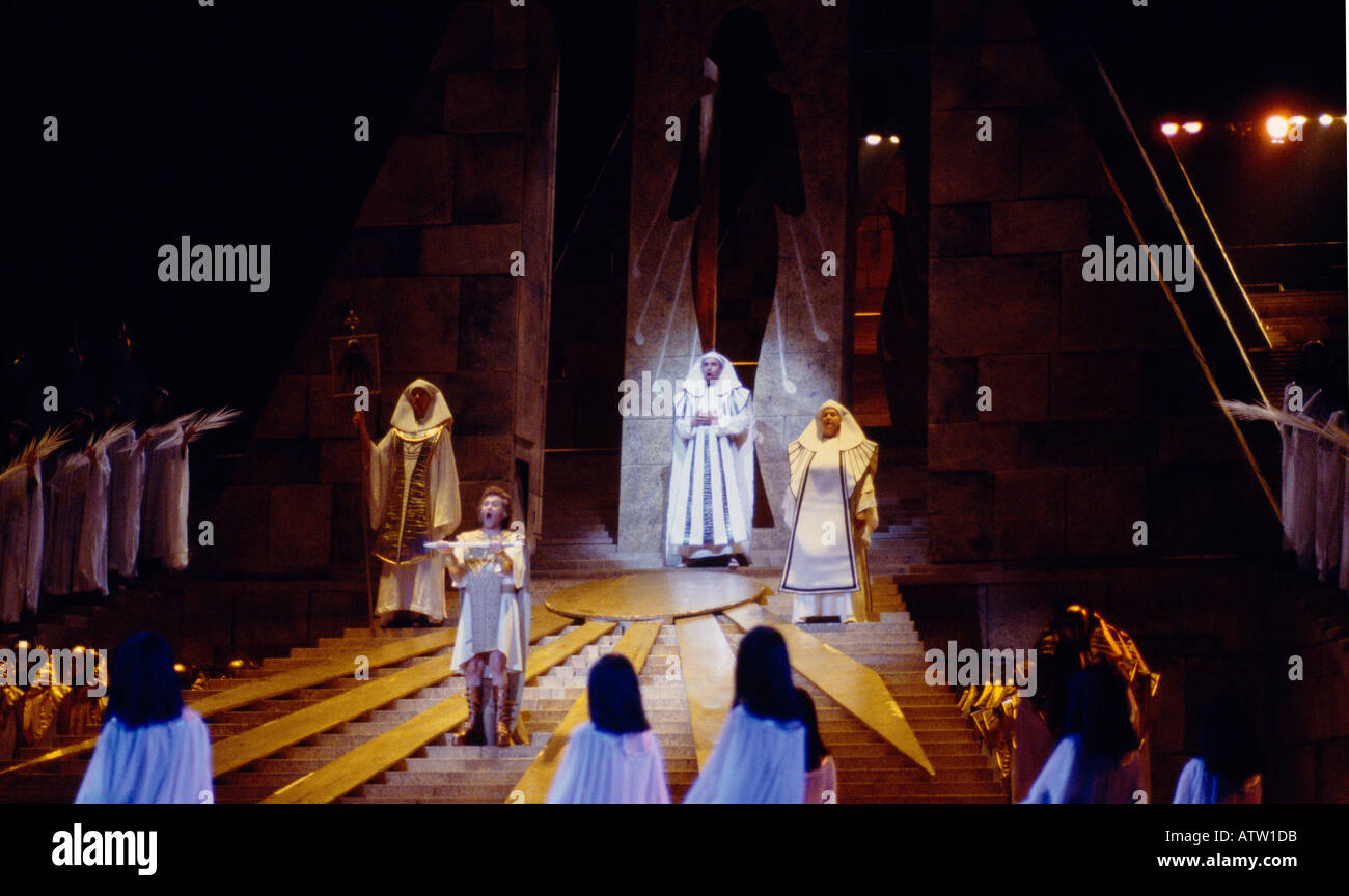 The Opera Aida by Giuseppe Verdi set in Egypt to celebrate the opening ...