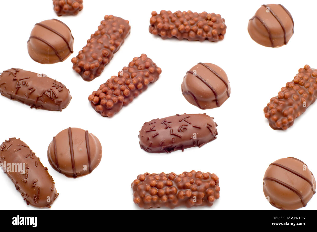object on white food Chocolate candy Stock Photo - Alamy