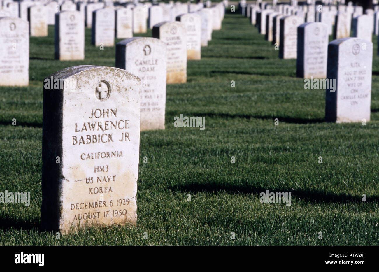 Tombstones Blue Star Memorial San Francisco California USA April 2007 ...