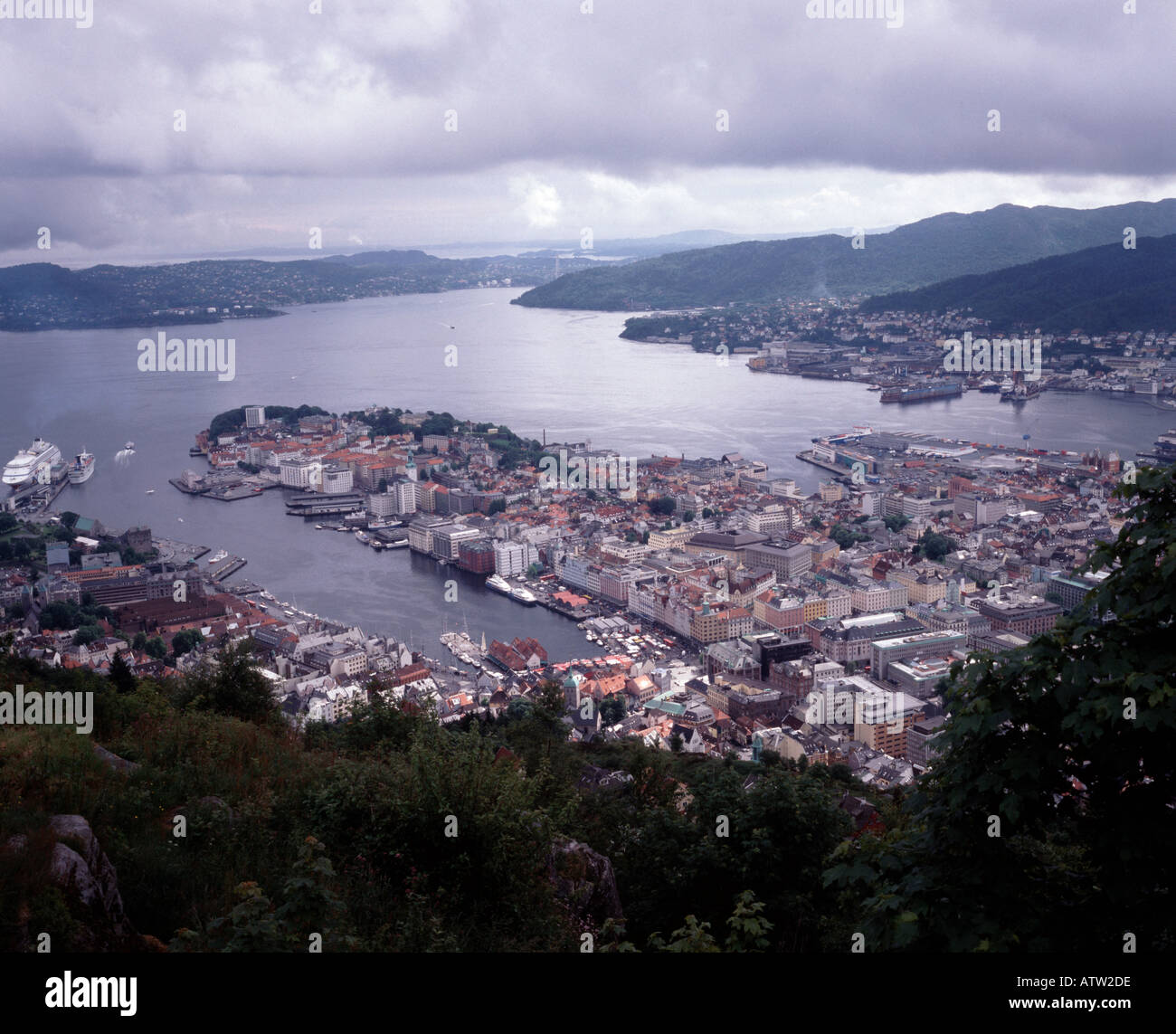 Bergen roof tops hi-res stock photography and images - Alamy