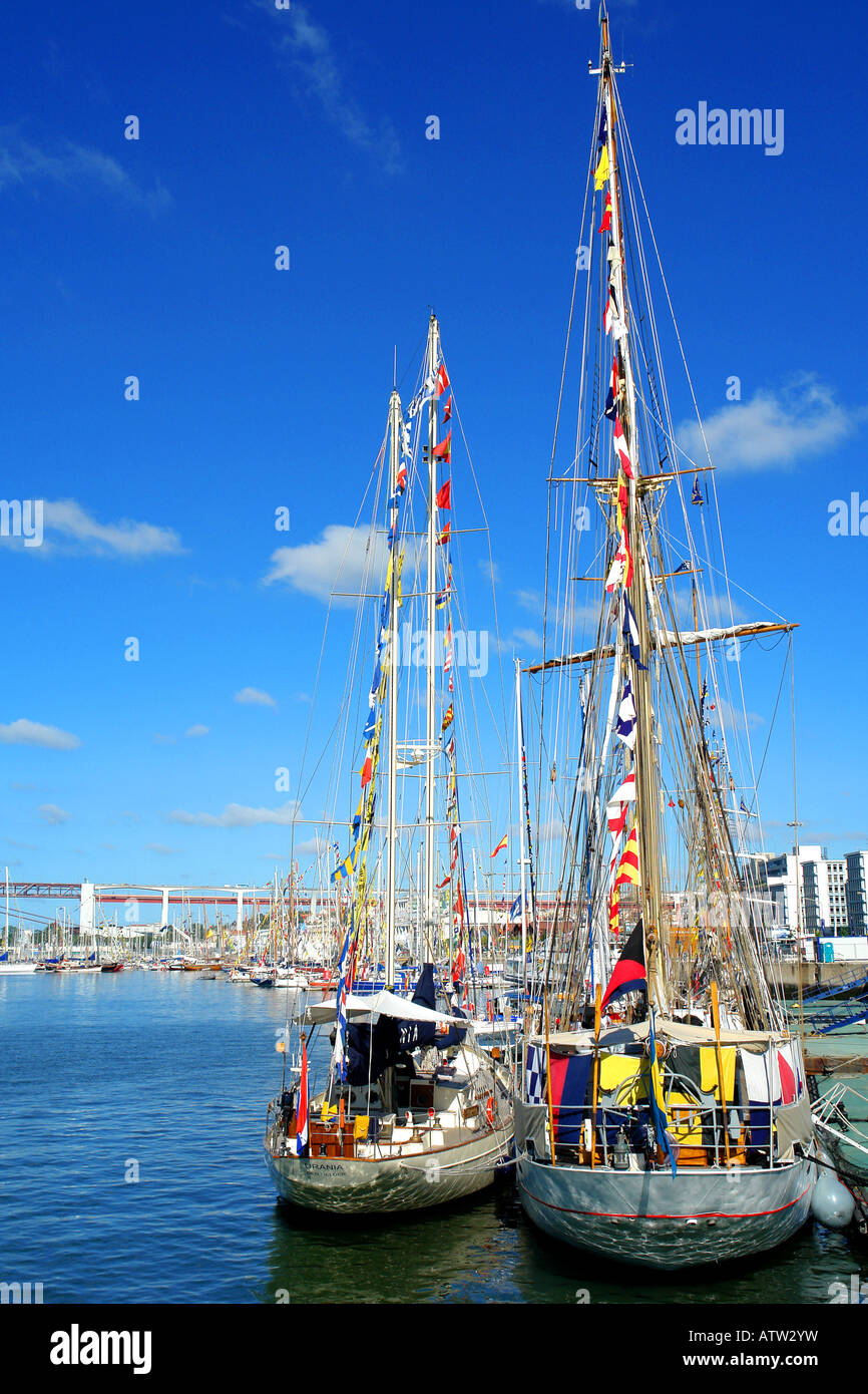 Boats in harbour Stock Photo - Alamy
