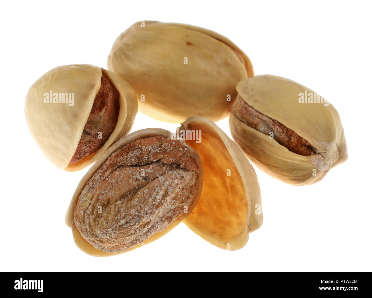 Pistachio nut group isolated on white background Stock Photo - Alamy