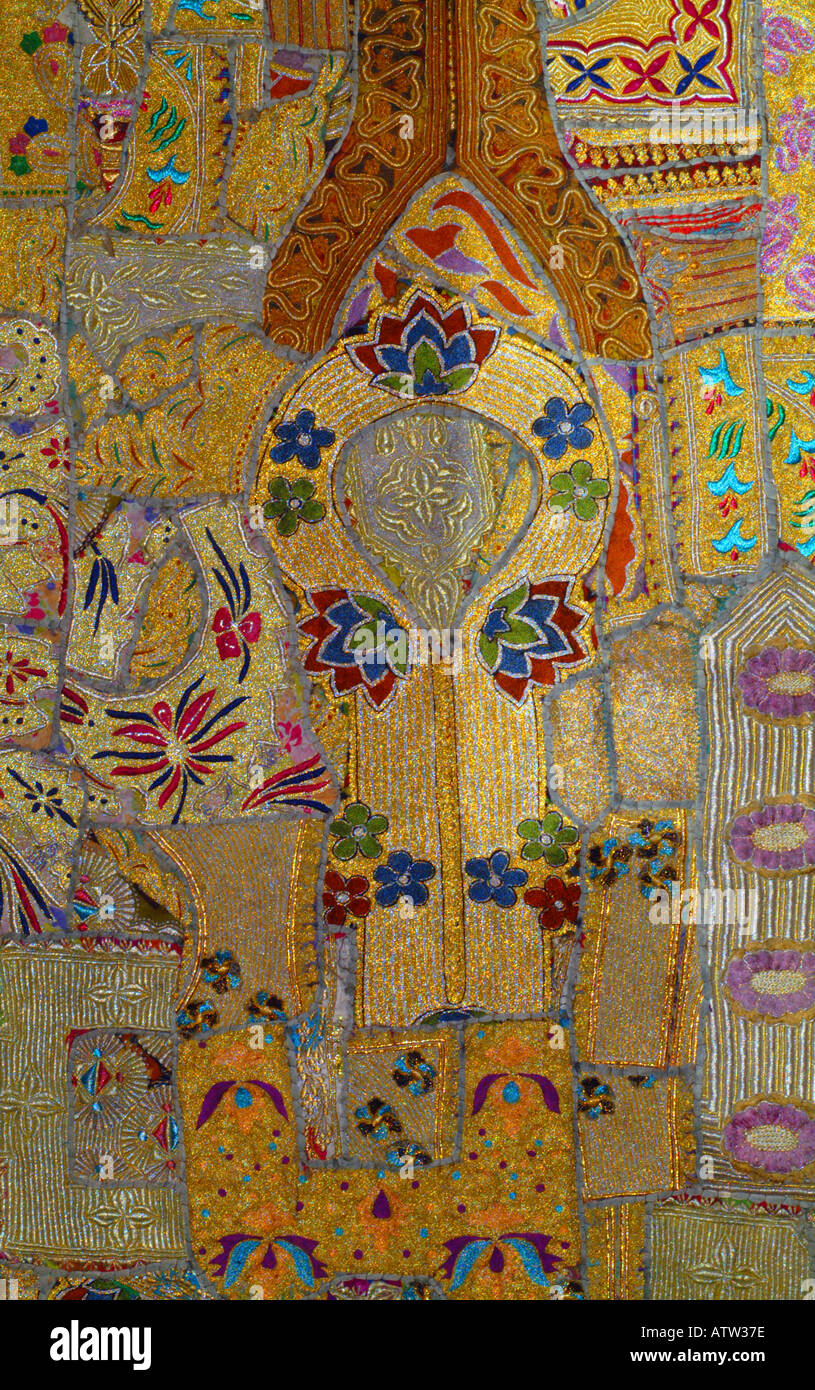 Metallic silver thread embroidery hi-res stock photography and images ...