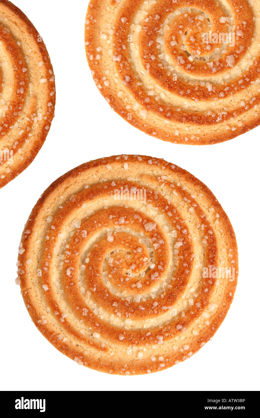 Circle cookie with sugar isolated on white background Stock Photo - Alamy