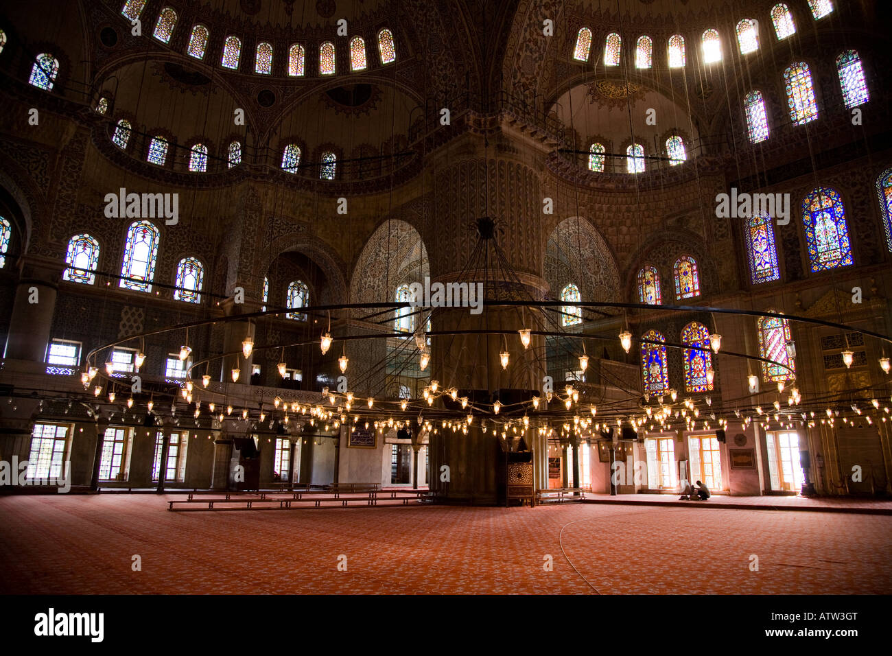 Interior of Blue Mosque Stock Photo - Alamy